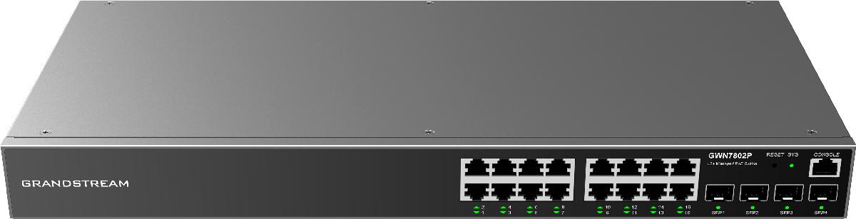 Grandstream GWN7802P - Managed 16 Port PoE Switch - Enterprise